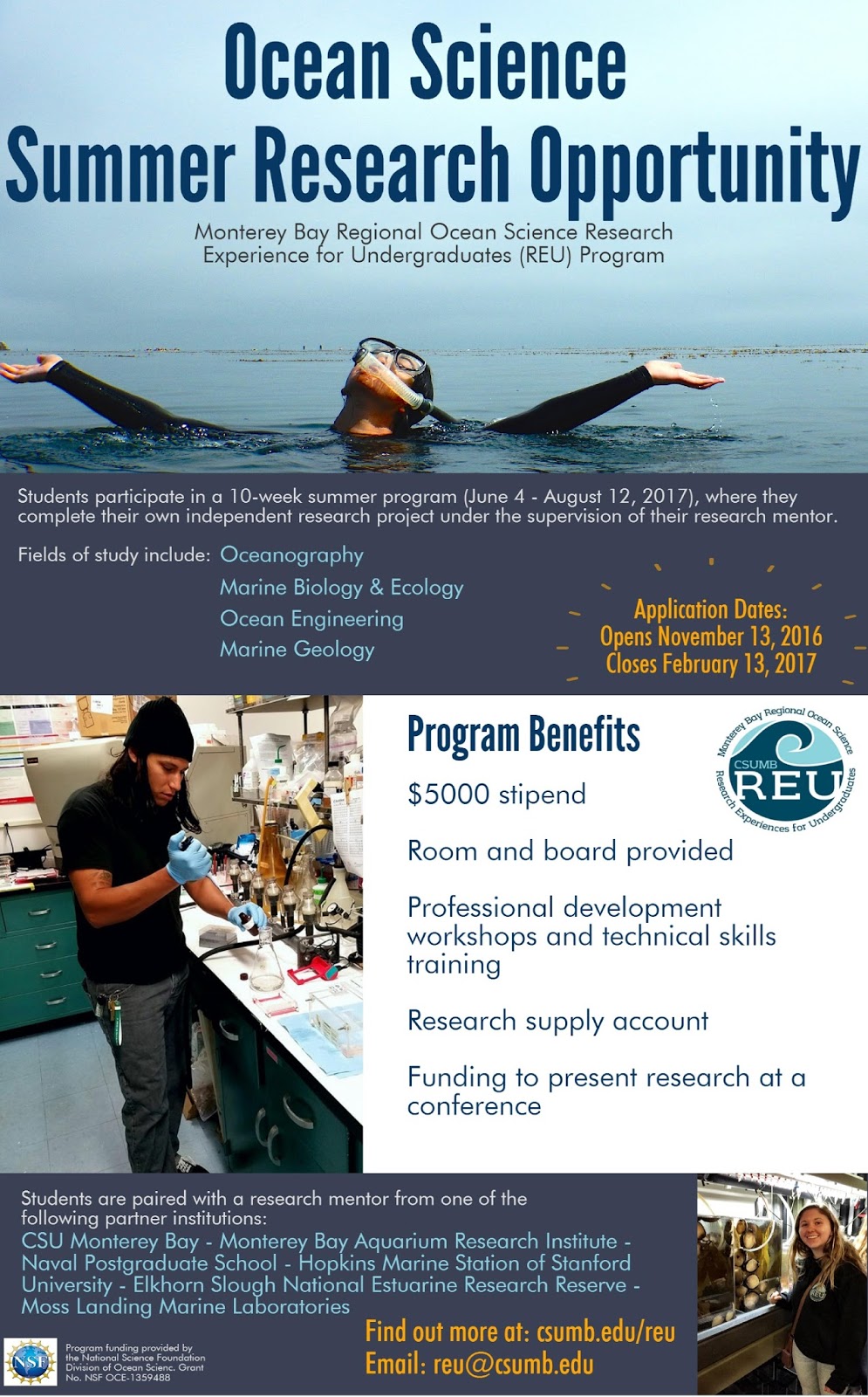 Environmental Studies Student News: 2017 Ocean Science Research ...