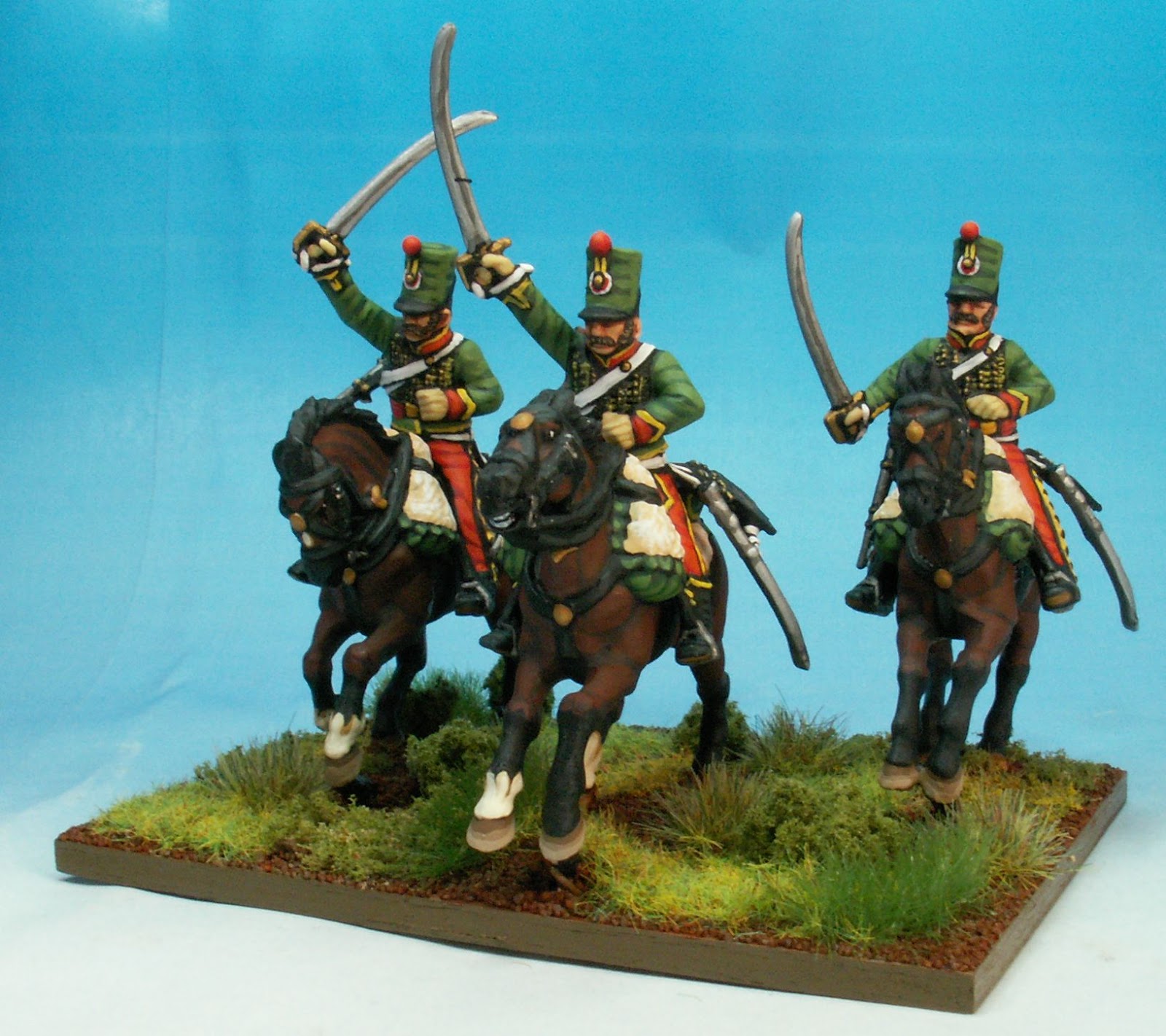 Over Open Sights: French Napoleonic 7th Hussars. Perry Plastic Hussars.