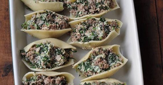 Healthy Stuffed Shells with Ground Turkey and Spinach - Keto Dinner Recipes