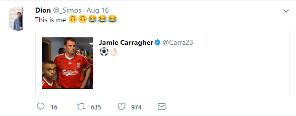 Liverpool mascot in Jamie Carragher's viral photo is NOT Trent ...