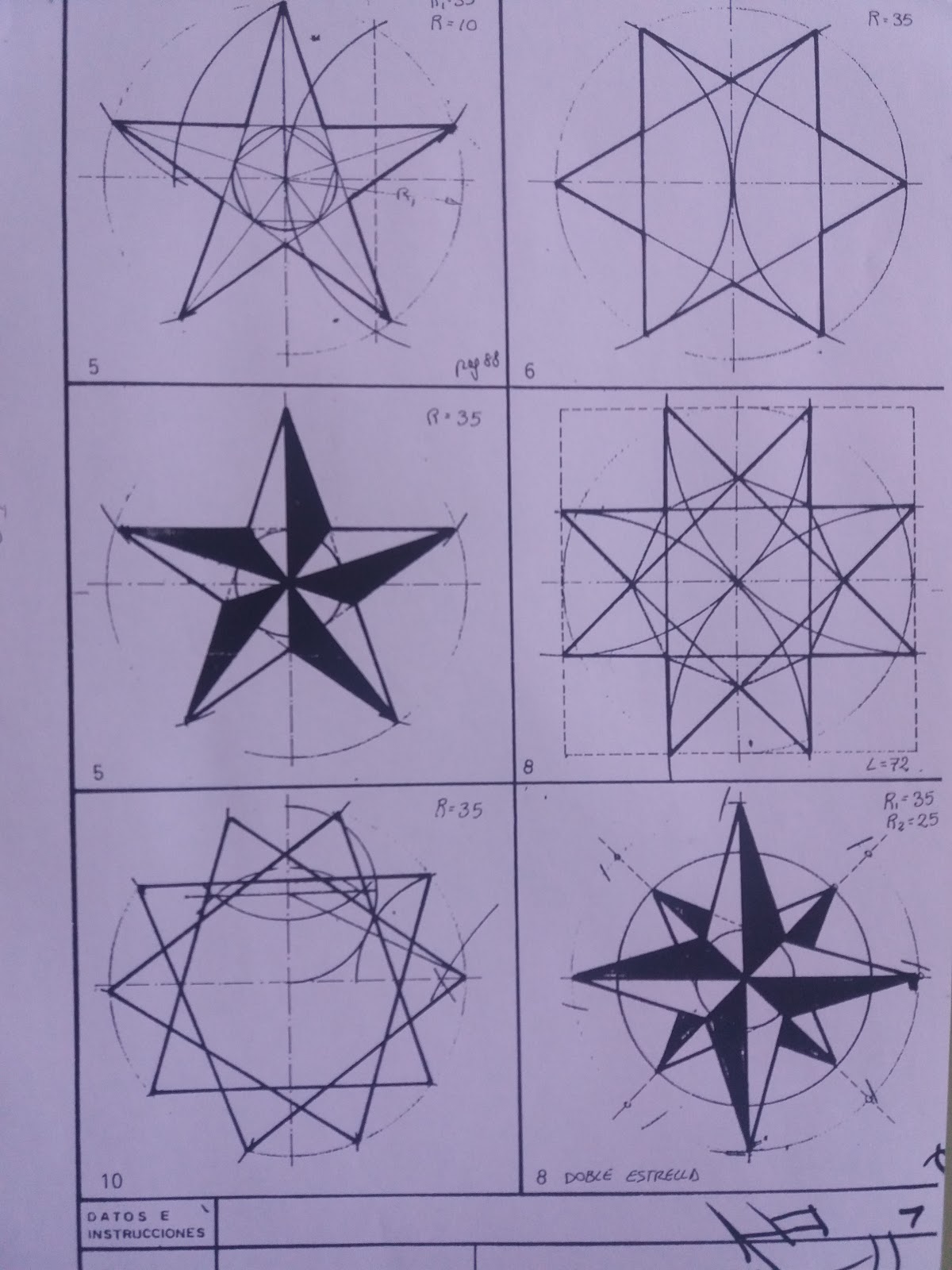 2º ESO EPVA: LAMINA 20.- ESTRELLAS POLIGONALES.