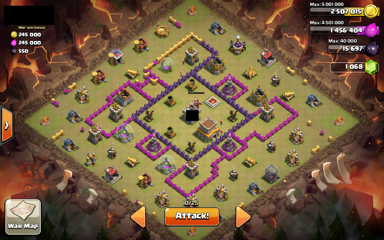 COC BASE 99: TH 8 War Base 16
