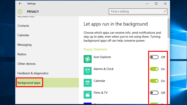 Como desactivar aplicaciones en segundo plano en Windows 10