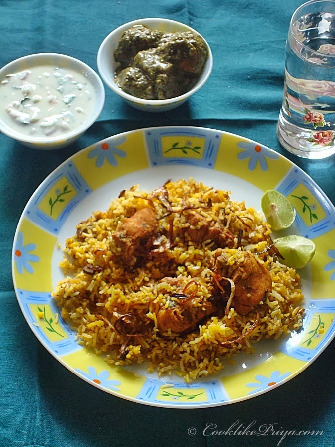 Cook like Priya: Restaurant Style Hyderabadi Chicken Biryani | Easy ...