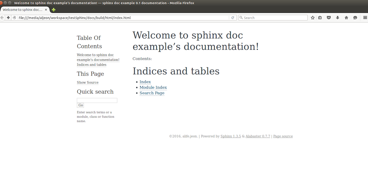alife.jon: sphinx 로 python api문서 만들기.