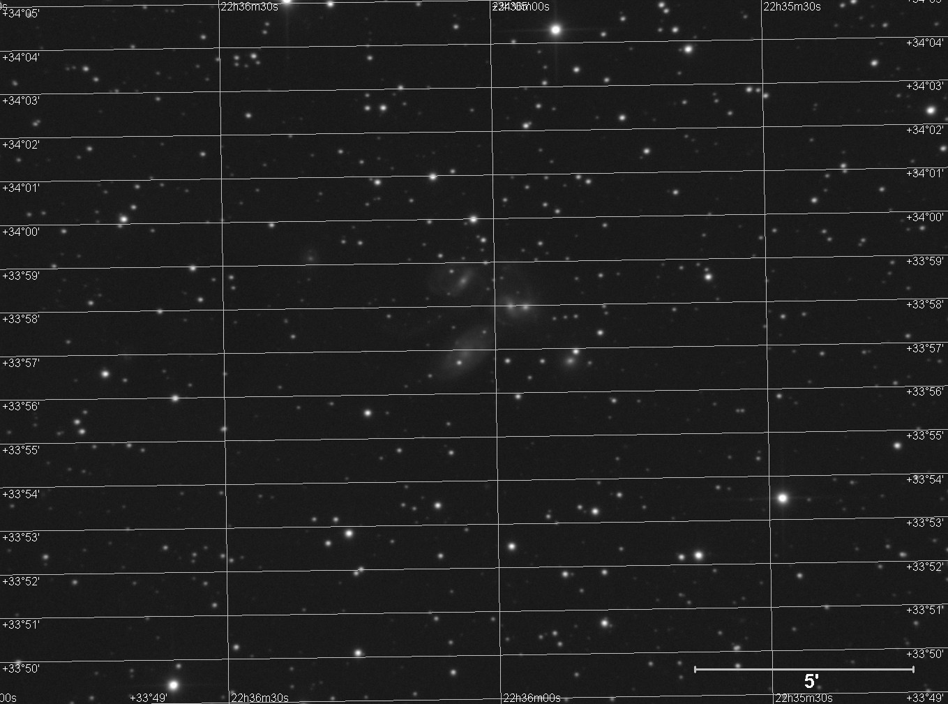Astronomia Amatorska: Arp 319/Hickson 92 in Pegasus (Stefan's Quintet)