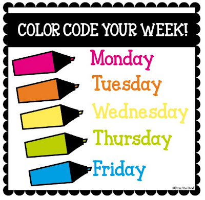 Color Code Your Week | From the Pond