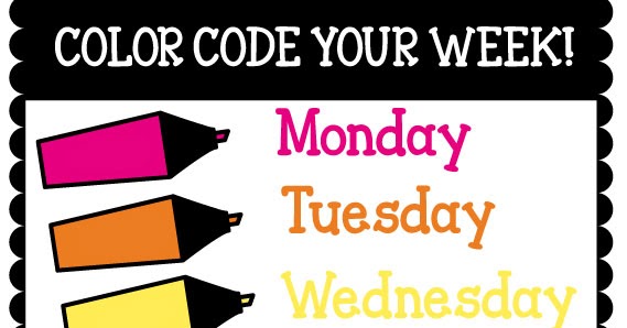 Color Code Your Week | From the Pond