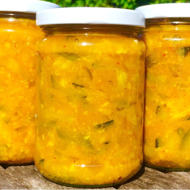 Leesa's Homemade: Piccalilli (Hot Mustard Bean, Cauliflower & Courgette ...