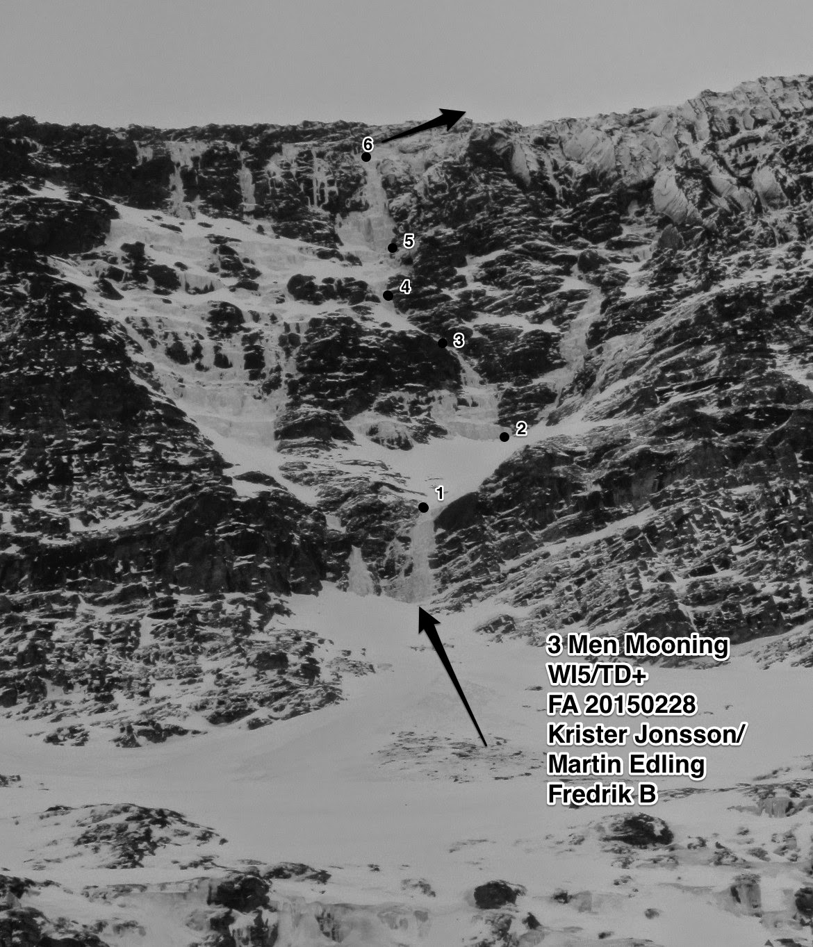 Krister Jonsson / IFMGA Mountainguide: 3 Men Mooning - a climb