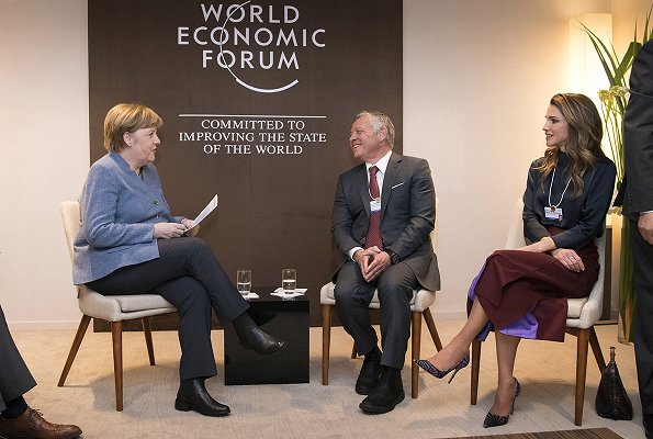 Royal Family Members Attend the Meeting of the WEF