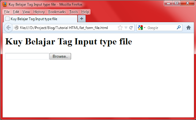 Fungsi Input Type File Beserta Cara Penggunaannya