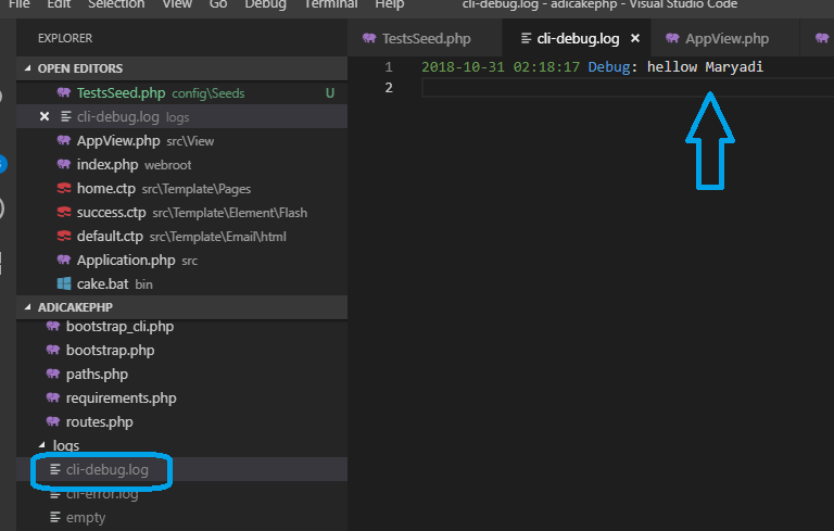 Dimensi TutupBotol: Example of Using Logger in CakePhp Dimensi TutupBotol: Example of Using Logger in CakePhp
