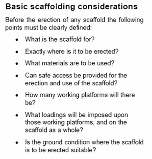 Scaffolding rules | HSE at work