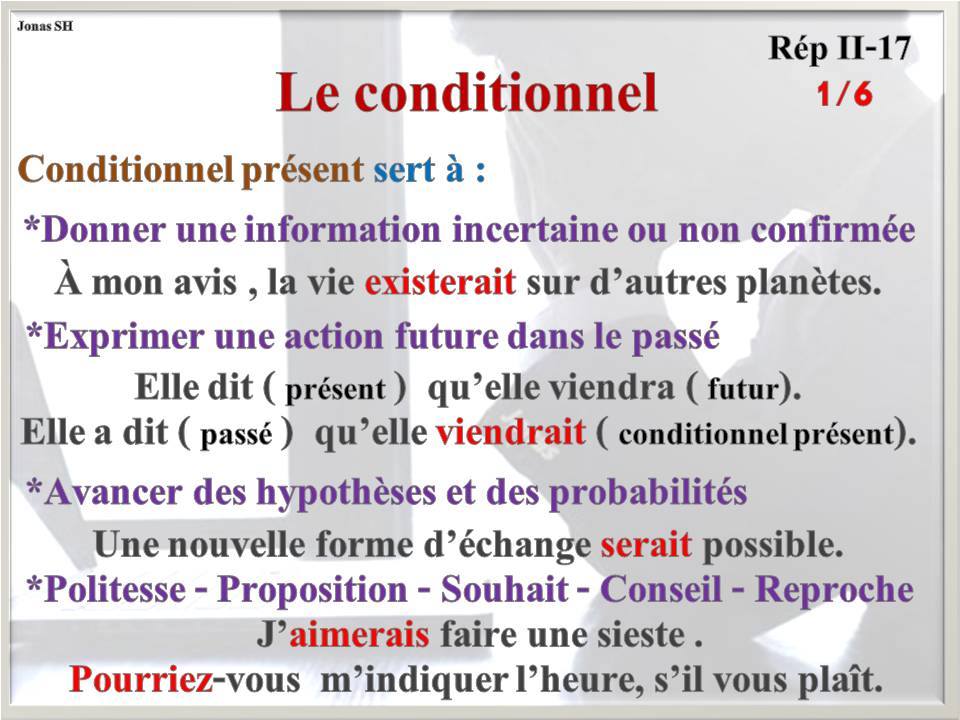 comment apprendre le Conditionnel ? - تعلم اللغة الفرنسية والإنجليزية ...