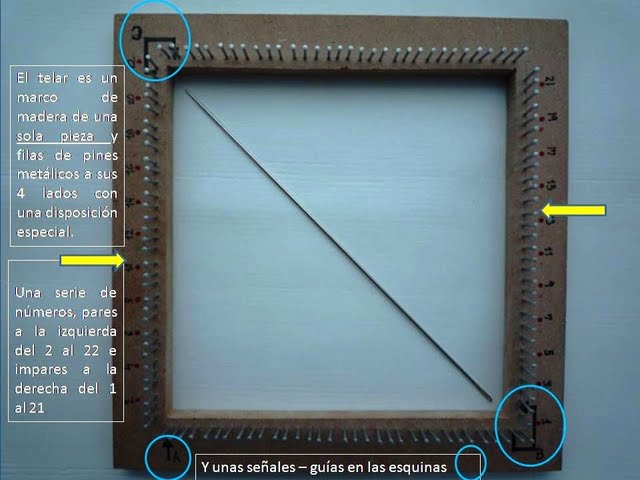 Tejidos y Telares: Tutorial telar cuadrado