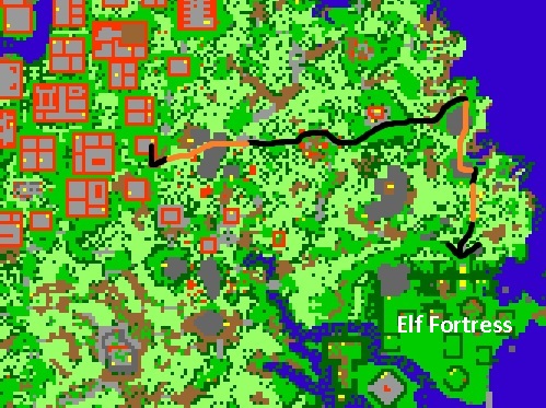 Poradnik zarabiania - Elf Fortress koło Venore - Tibia ~ Tibio-Maniak