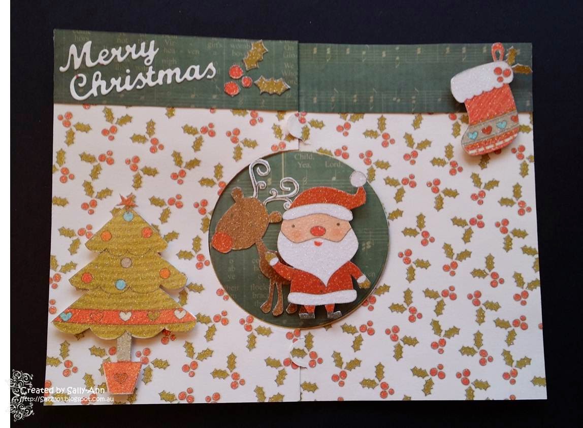 My Crafty Corner: 2 Christmas Spiral Circle Pull Cards