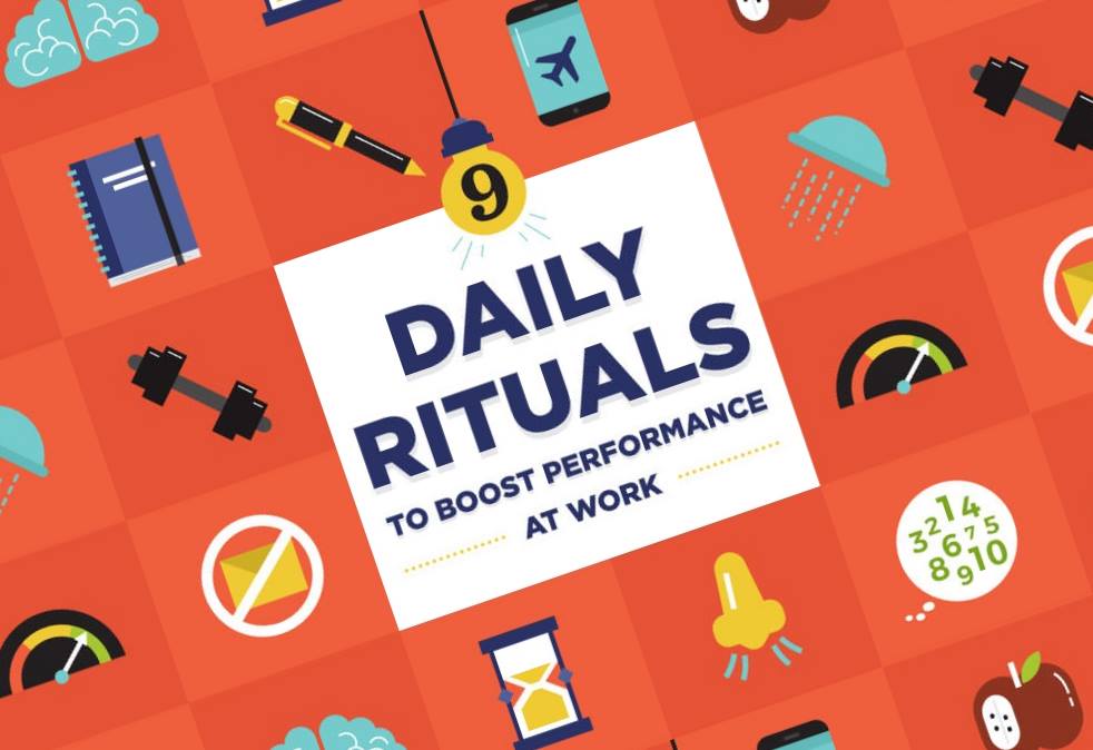 9 Daily Rituals to Boost Performance at Work - #infographic