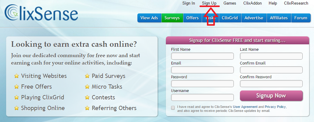 Gana Dinero con Clixsense