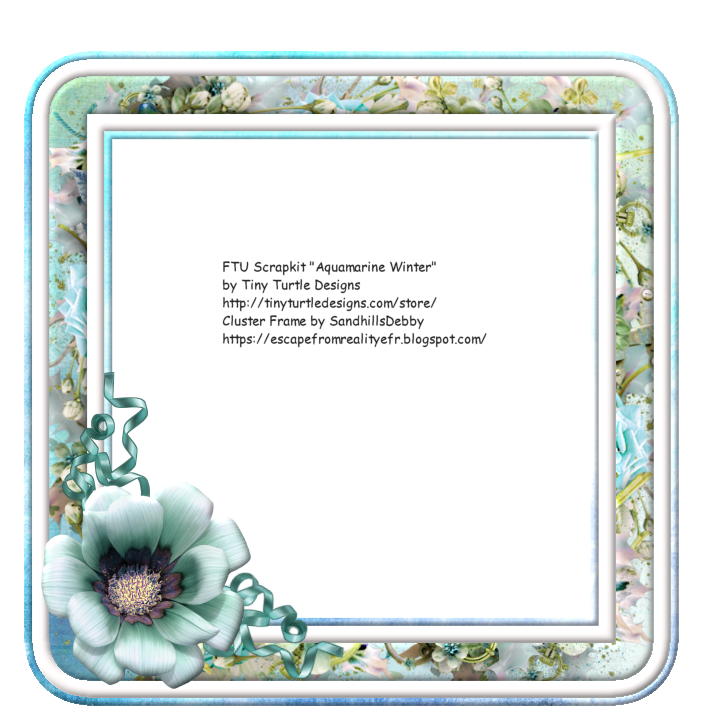 Escape From Reality Blog: FTU Clusters & Cluster Frames 'Aquamarine Winter'