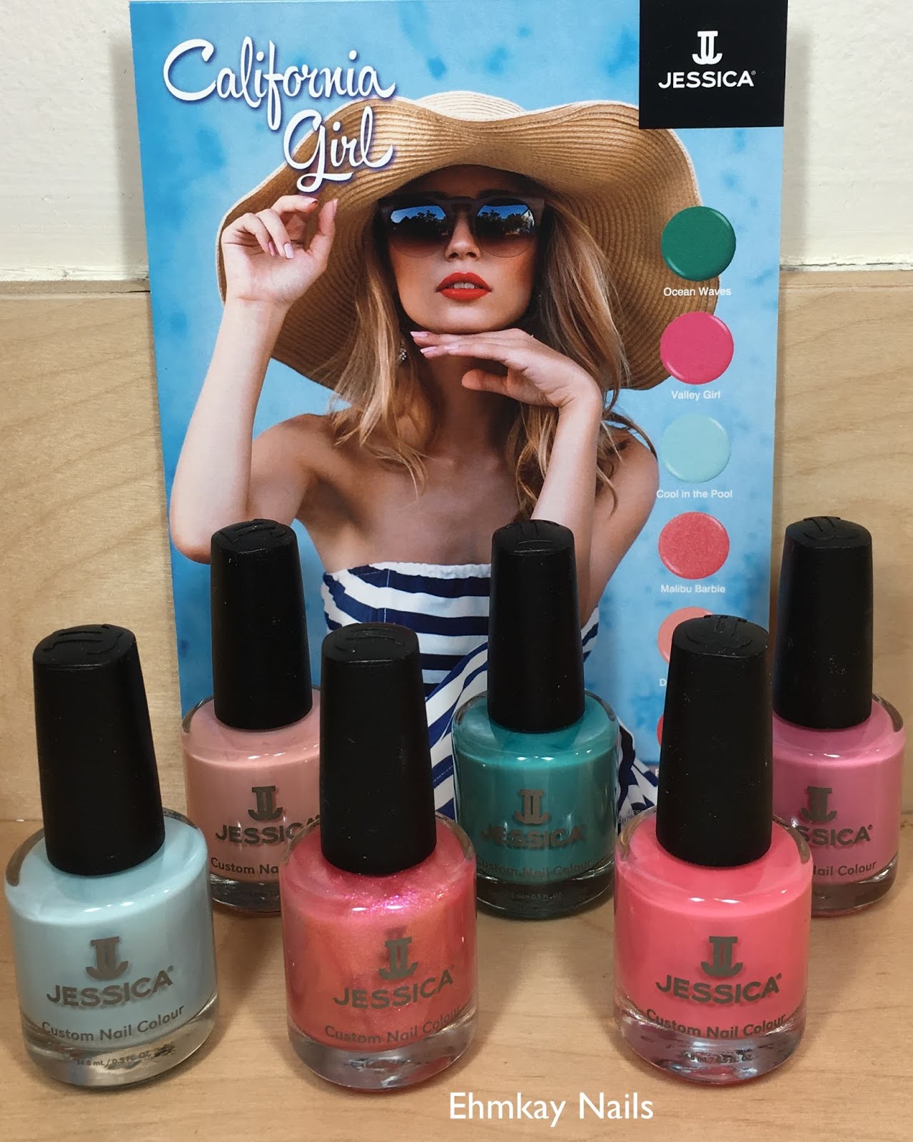 ehmkay nails: Jessica Cosmetics California Girl Summer 2019, Swatches ...
