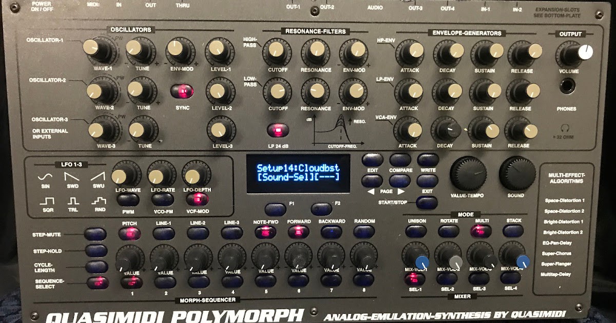 MATRIXSYNTH: QUASIMIDI Polymorph Analog Emulation Synthesizer Module w/ New Display