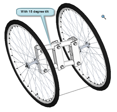 Do It Yourself Handcycle: Some more design work on the tilting rear wheels
