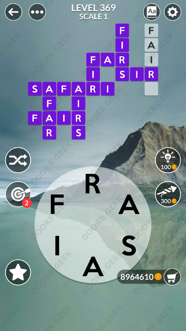 Wordscapes Level 369 Answers ~ Doors Geek
