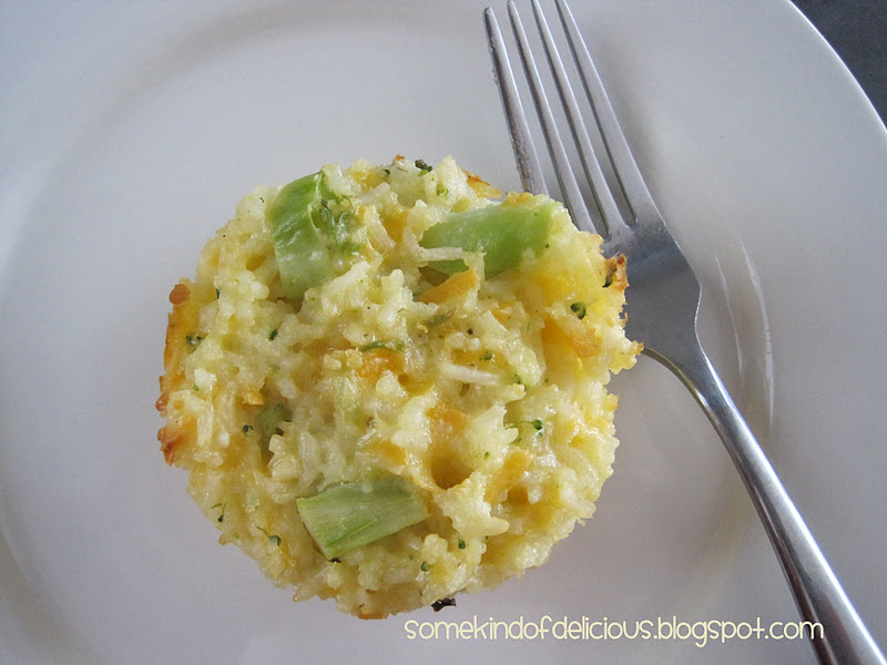 Some Kind of Delicious: Cheesy Broccoli & Rice Cups