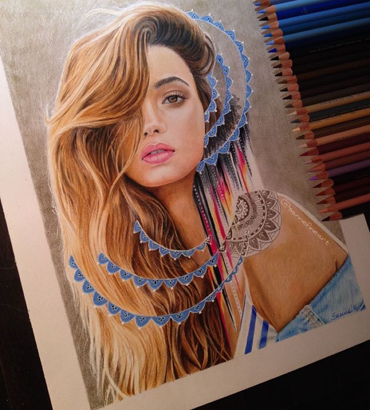 Color Pencil Drawing Woman at Logan Newbigin blog