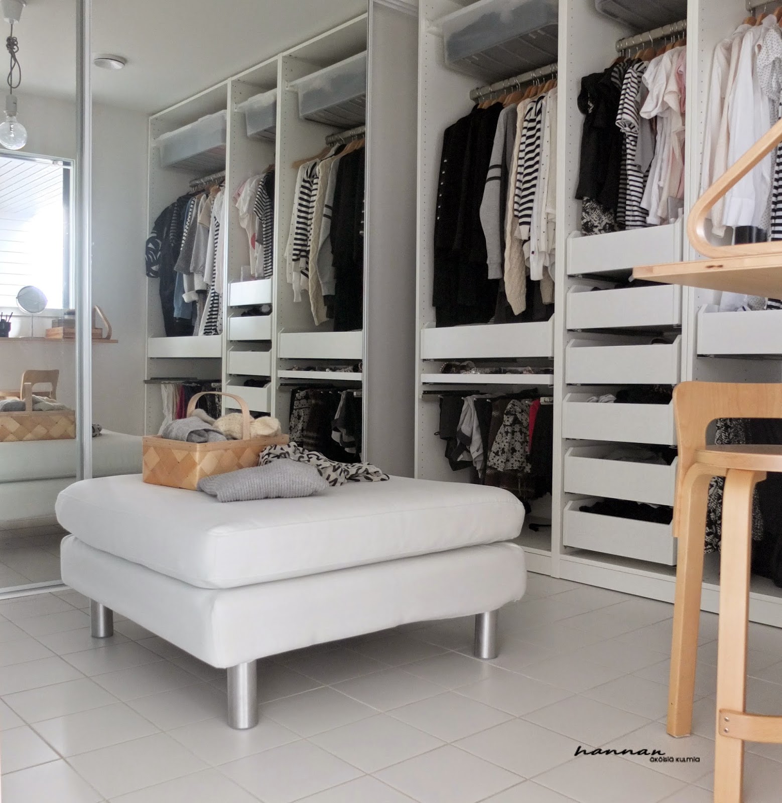 näköisiä kulmia: Yhdistetty vaatehuone ja khh