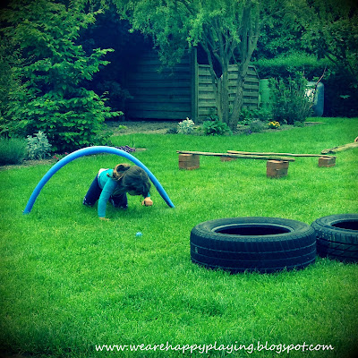 We are Happy Playing: DIY Backyard obstacle races without spending ...