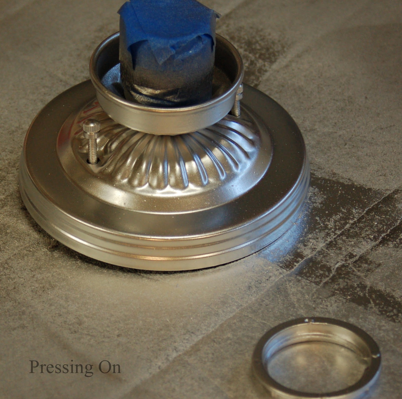 Pressing On: DIY: Vintage/Industrial Style Ceiling Light