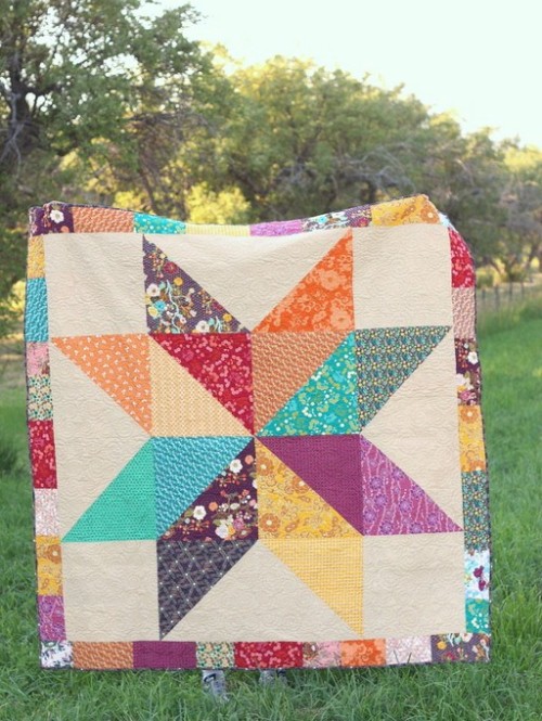 Beautiful Skills - Crochet Knitting Quilting : Giant Vintage Star - Quilt Tutorial