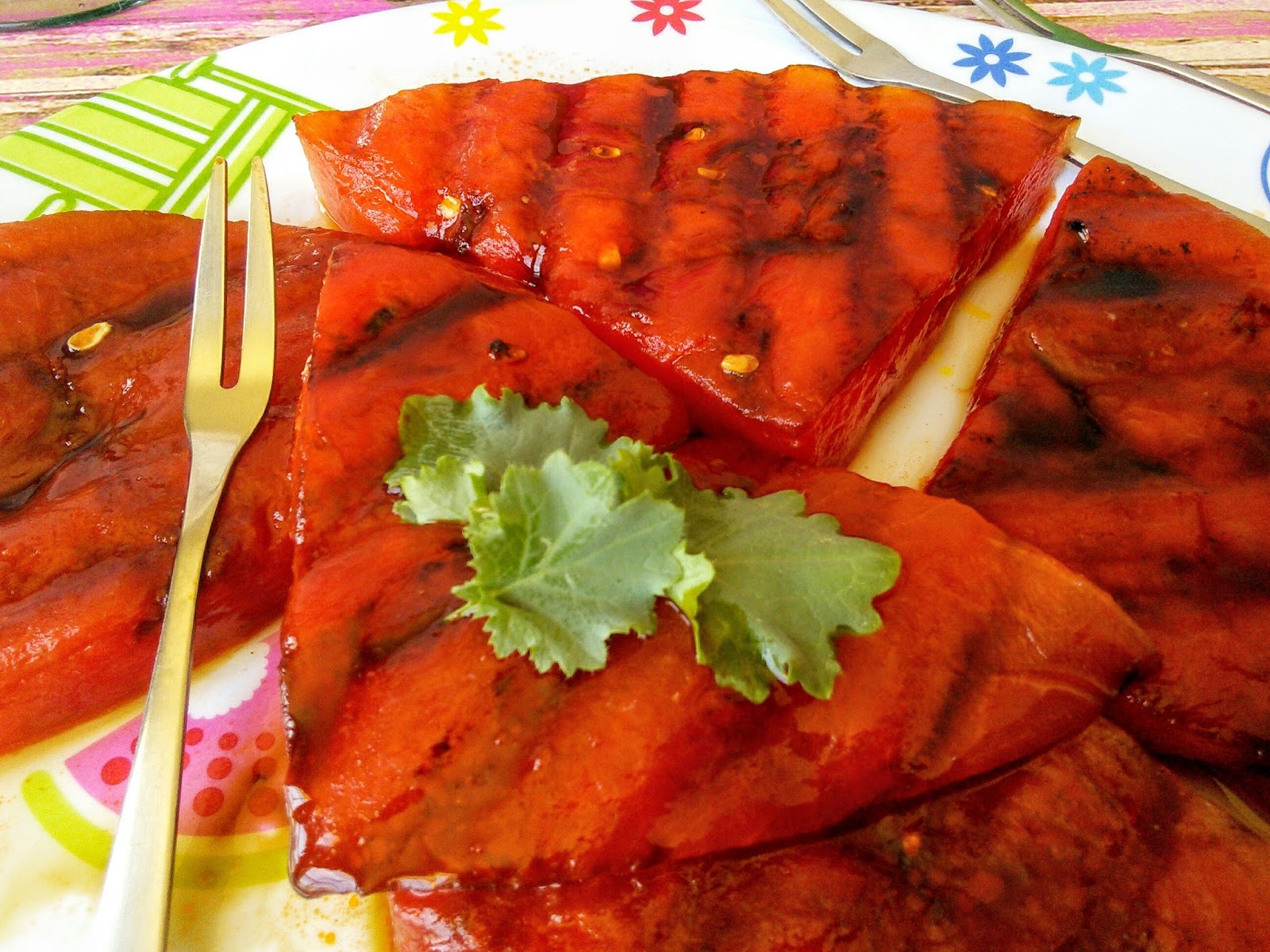 Grilled Watermelon With A Balsamic Glaze