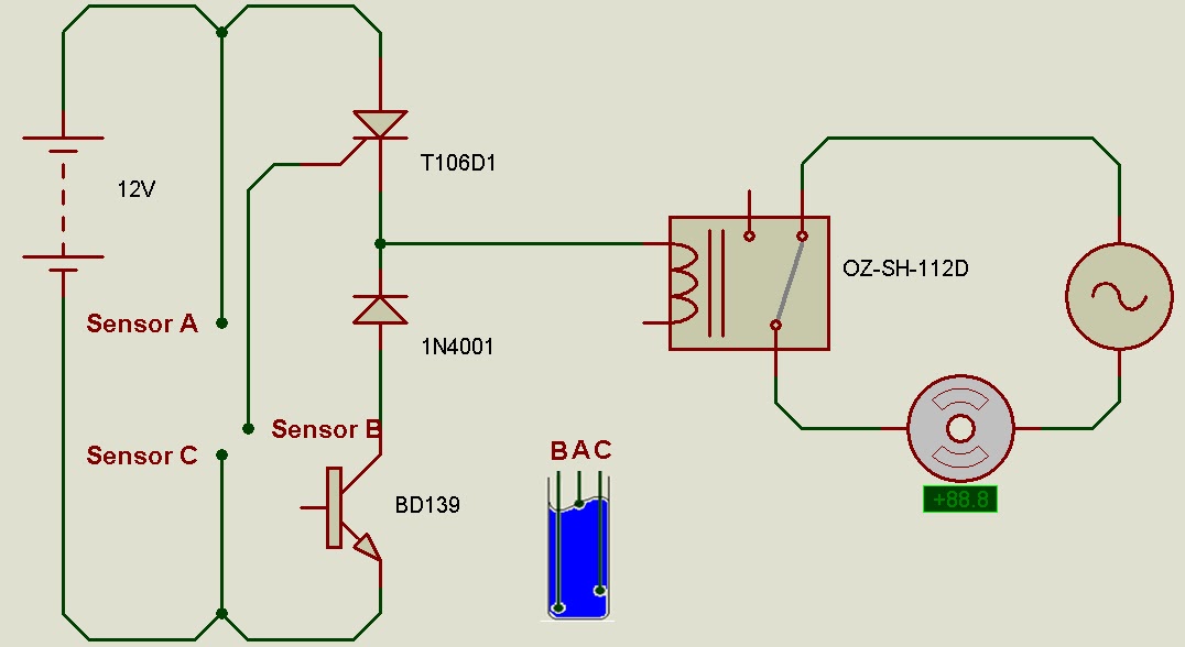 Rangkaian Water Level dengan SCR