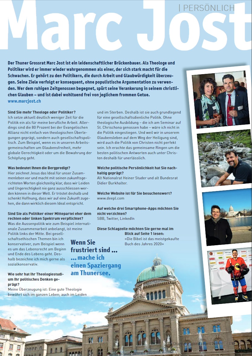 Brückenbauer Marc Jost im LifeChannel-Magazin