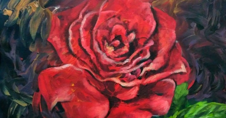 Ide 68+ Lukisan Sekuntum Bunga Mawar, Gambar Lukisan