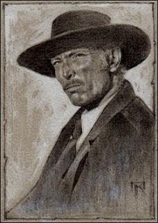 Fine Art by Jim Kilroy: "Lee Van Cleef" ACEO / Sketch Card