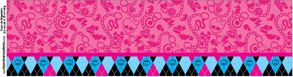 Pink Monster High: Free Printable Candy Bar Labels. - Oh My Fiesta! in ...