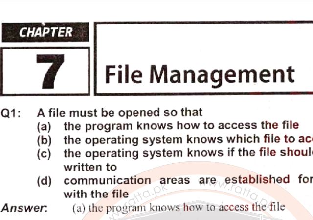 2nd Year Computer Chapter 7 Notes pdf - ICS Part 2 - Ratta.pk