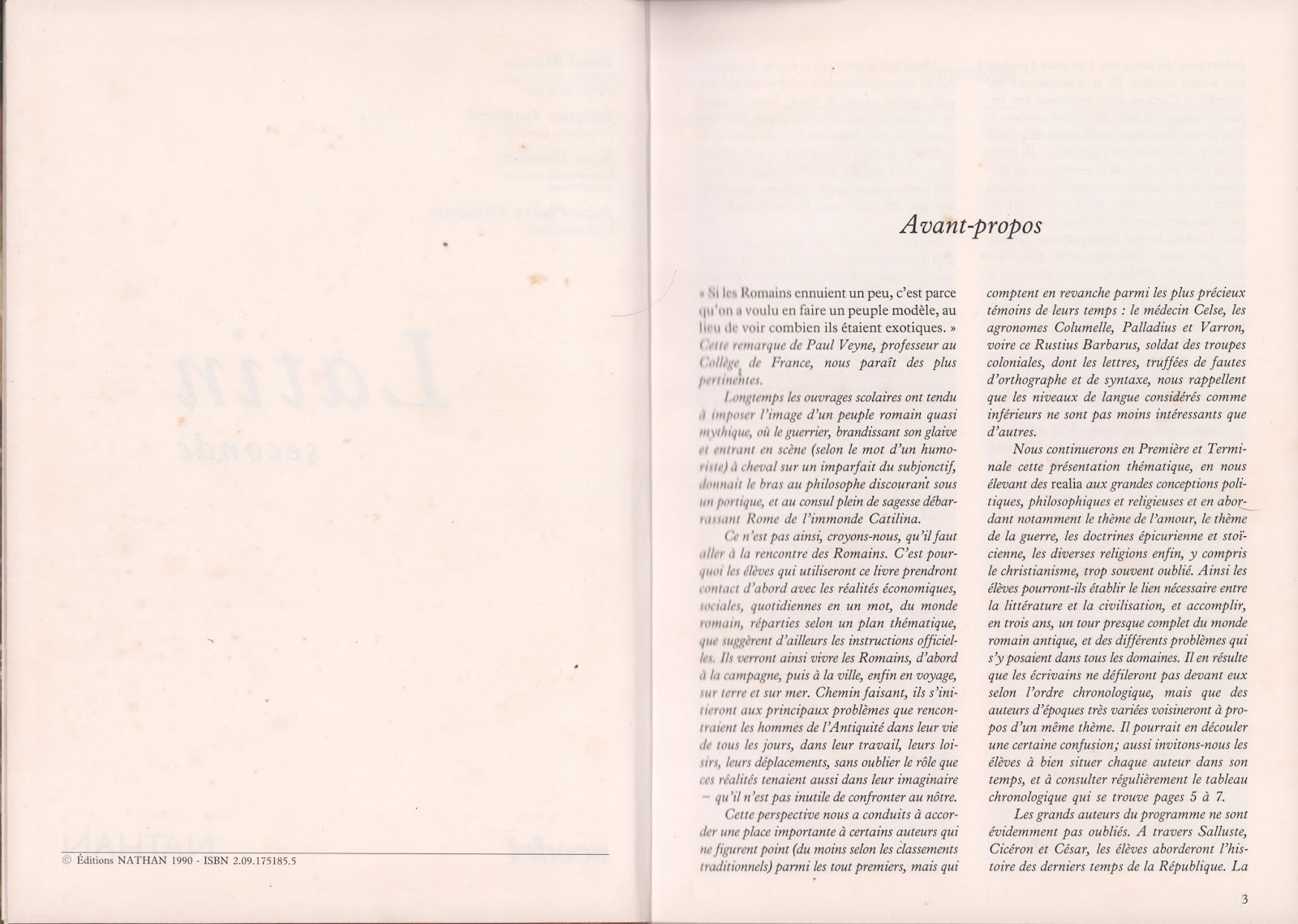 école : références: Martin, Gaillard, Cousteix, Laliman, Latin seconde ...