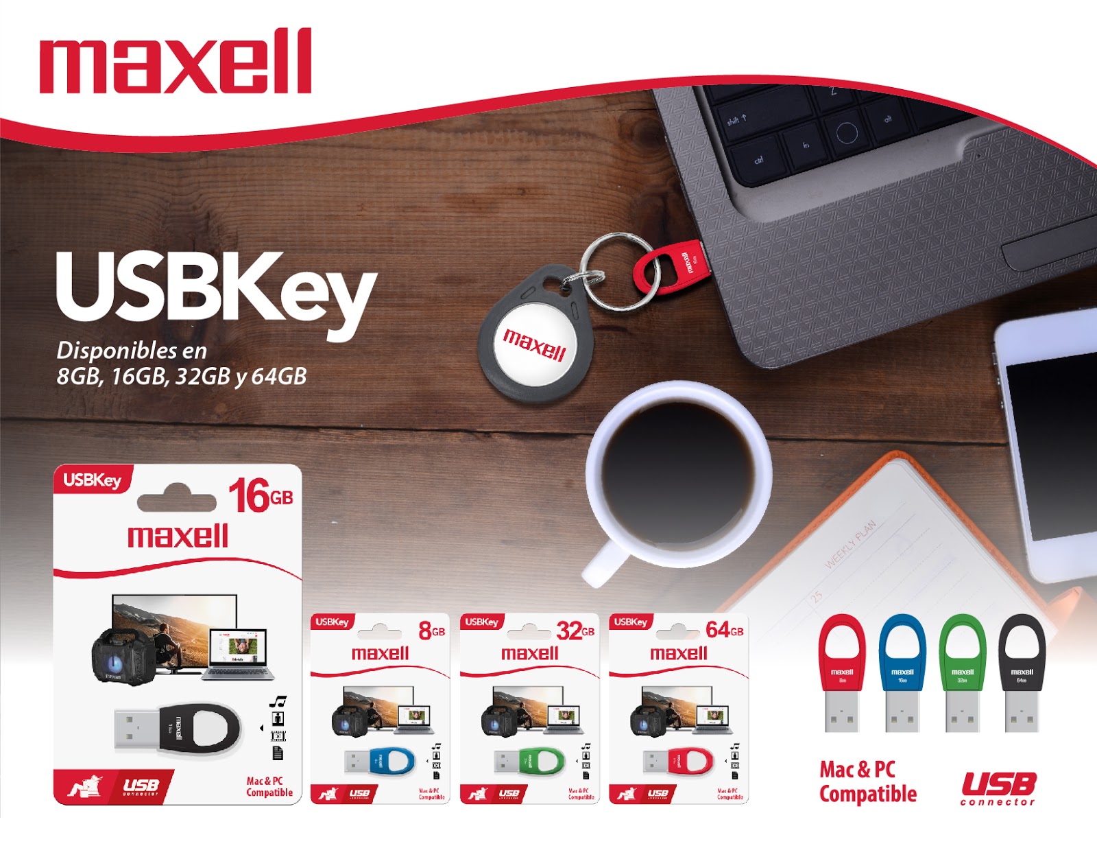 Maxell presenta su nueva línea de memorias USB y microSD