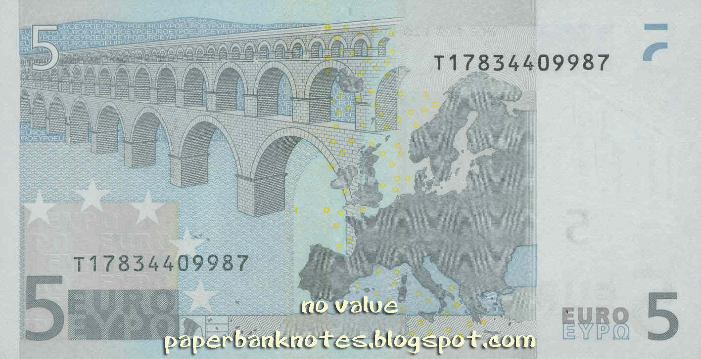europe paperbanknotes: European Union Ireland - 5 Euro 2002 (2008)