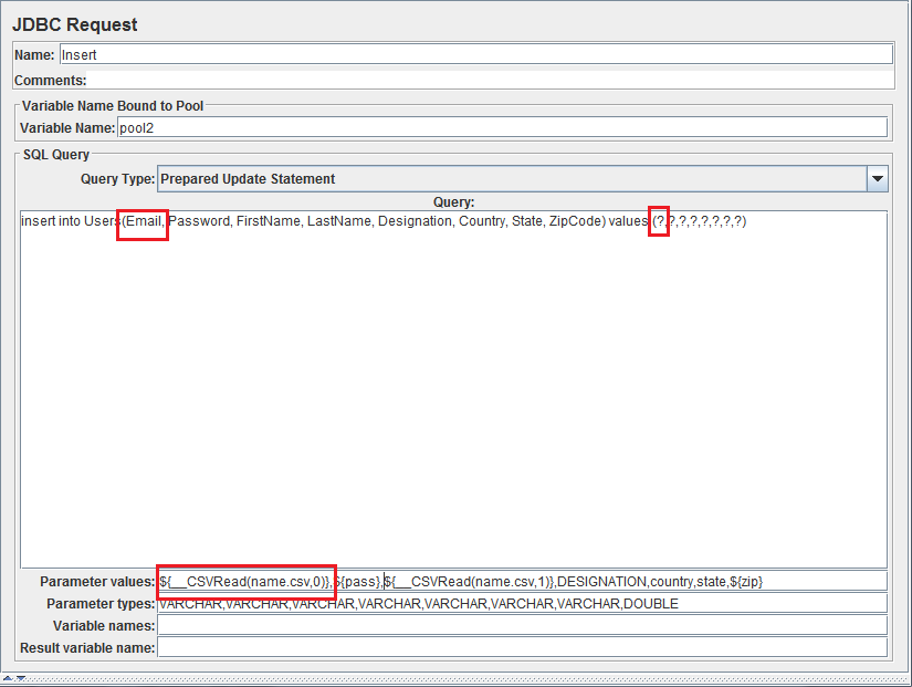 How Do You Pass In Timestamp Variable Into Jdbc Request For Jmeter Stack Overflow