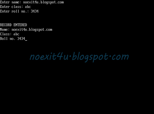 C PROGRAM: TO PRINT STUDENT RECORD USING STRUCTURE POINTER ~ noexit4u.com