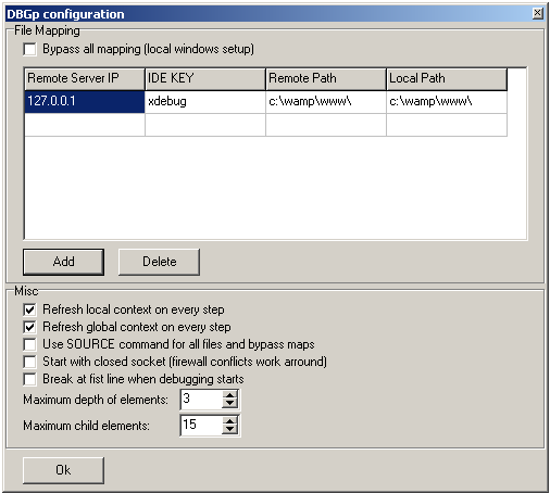 configuring xdebug in notepad++ to debug php
