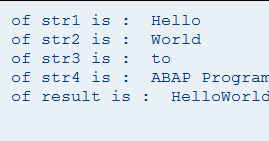 Programming for beginners: ABAP: Concatenate two strings