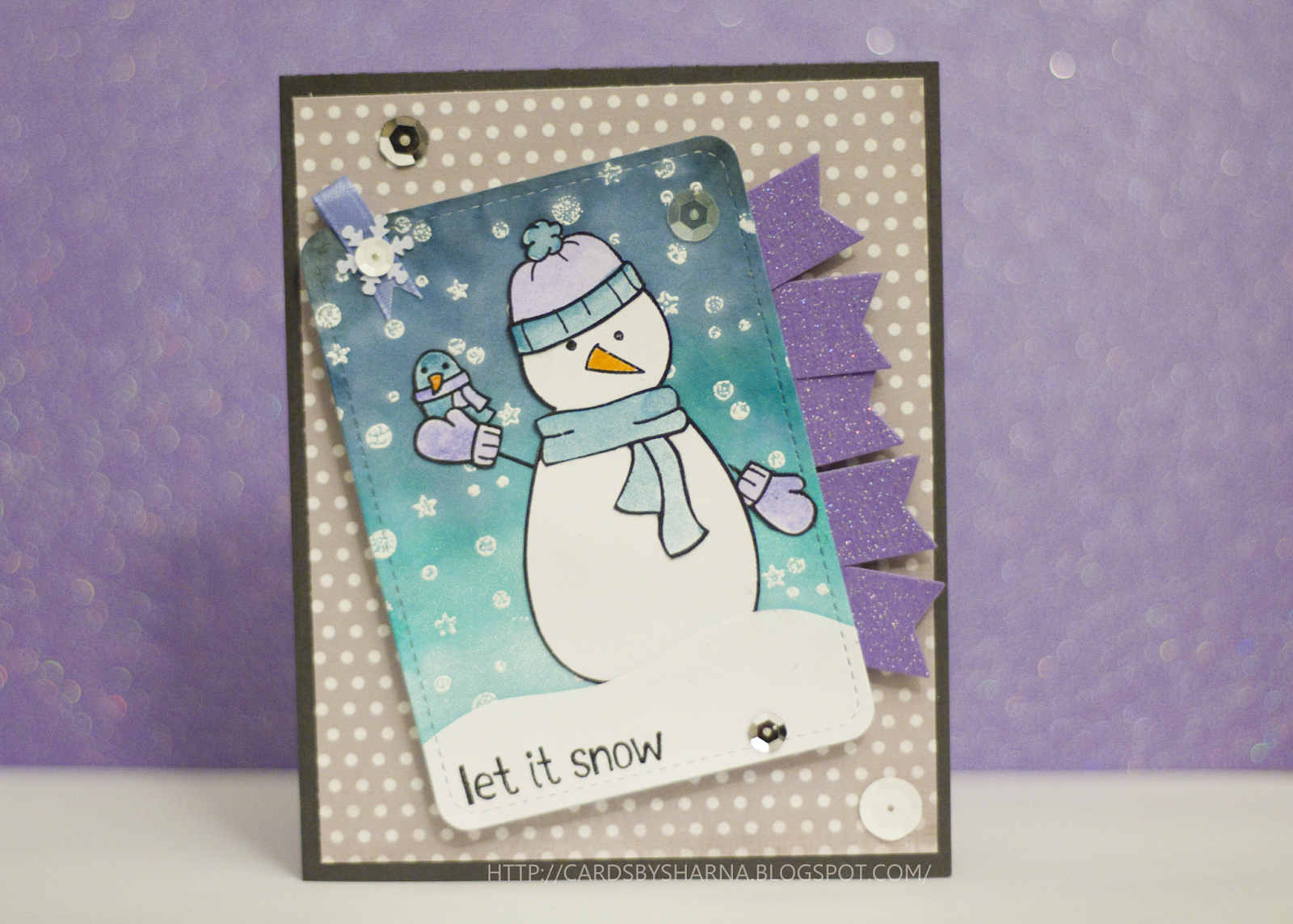 Frosty Polka Dots - Cards By Sharna